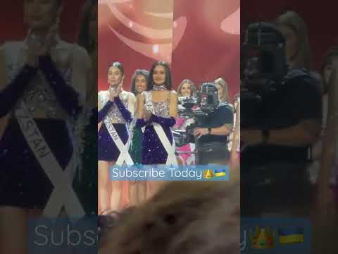 Miss Universe Ukraine Enters Mock Top 16 Dress Rehearsals #missuniverse #ukraine #missuniverse2022