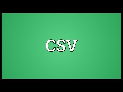 CSV Meaning