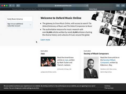 Accessing Grove Music Online as an EMA Member Benefit