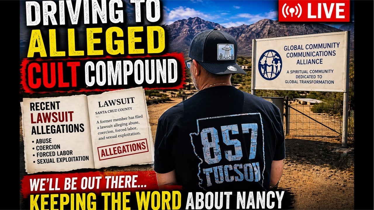 LIVE: Drive to Alleged CULT Compound “Global Community Communications Alliance” Nancy Guthrie Search