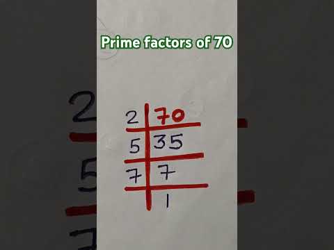 Prime factors of 70 #trending #viralvideo #ytshorts_ #maths #shorts #most #important #primefactors