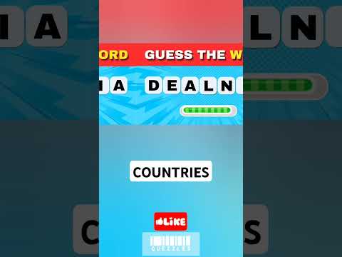 Scrambled Word Game | 7 Letters | Country Quiz | Guess the Scrambled Word | Brain Teaser | Quezzles