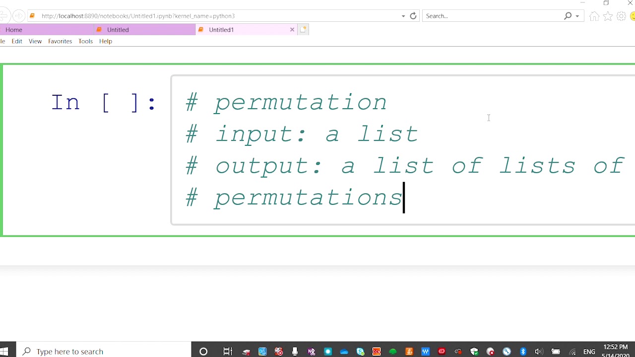 Recursive Programming on Permutation in Python
