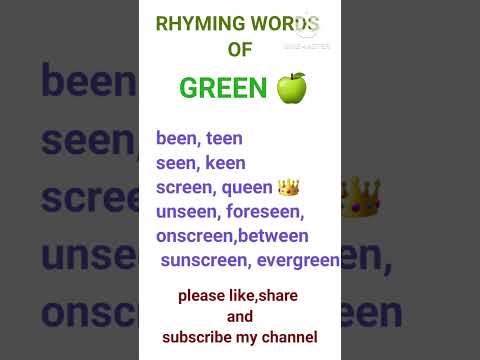 GREEN#rhyming words of green#rhyming#green ka rhyming words#youtubeshorts #splendidbrains