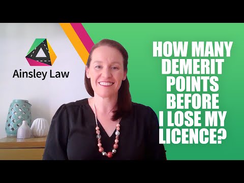 How Many Demerit Points Before I Lose My Licence? | Ainsley Law