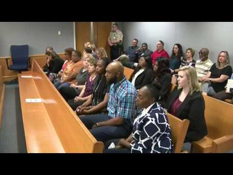 Tiffany Moss reacts as jury recommends death penalty