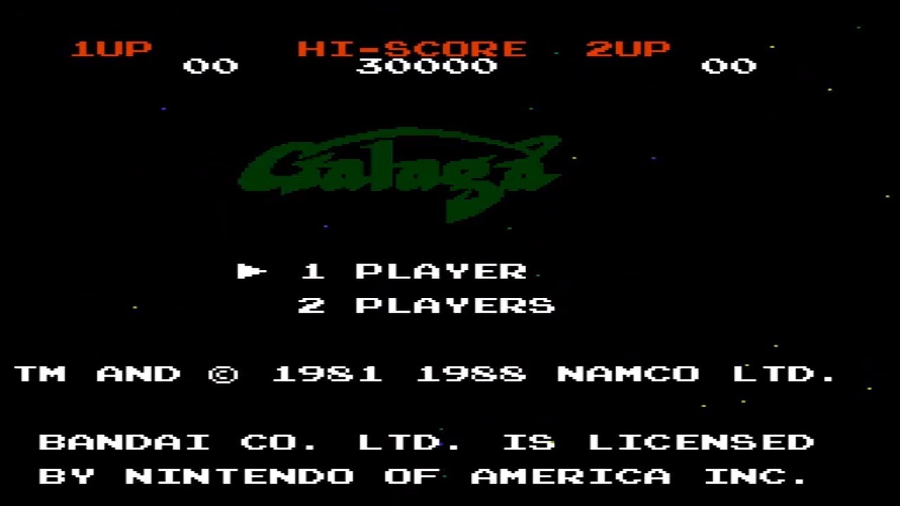 Galaga (NES) Full Gameplay / Walkthrough No Commentary