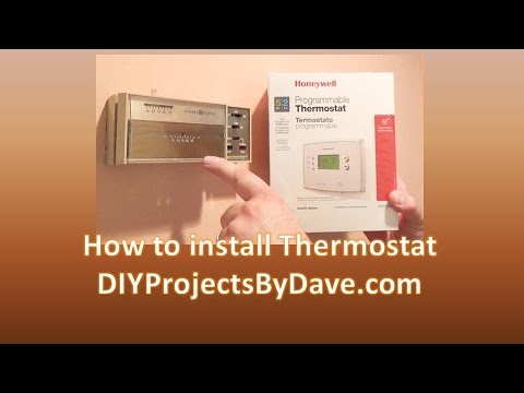 How to Install Electric Thermostat #thermostat #DiyProjectsByDave #Honeywell