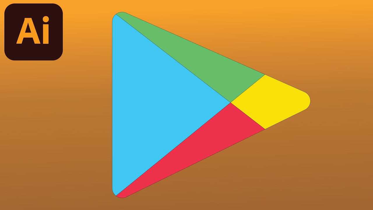 How to Design Google Play store Logo? Adobe Illustrator