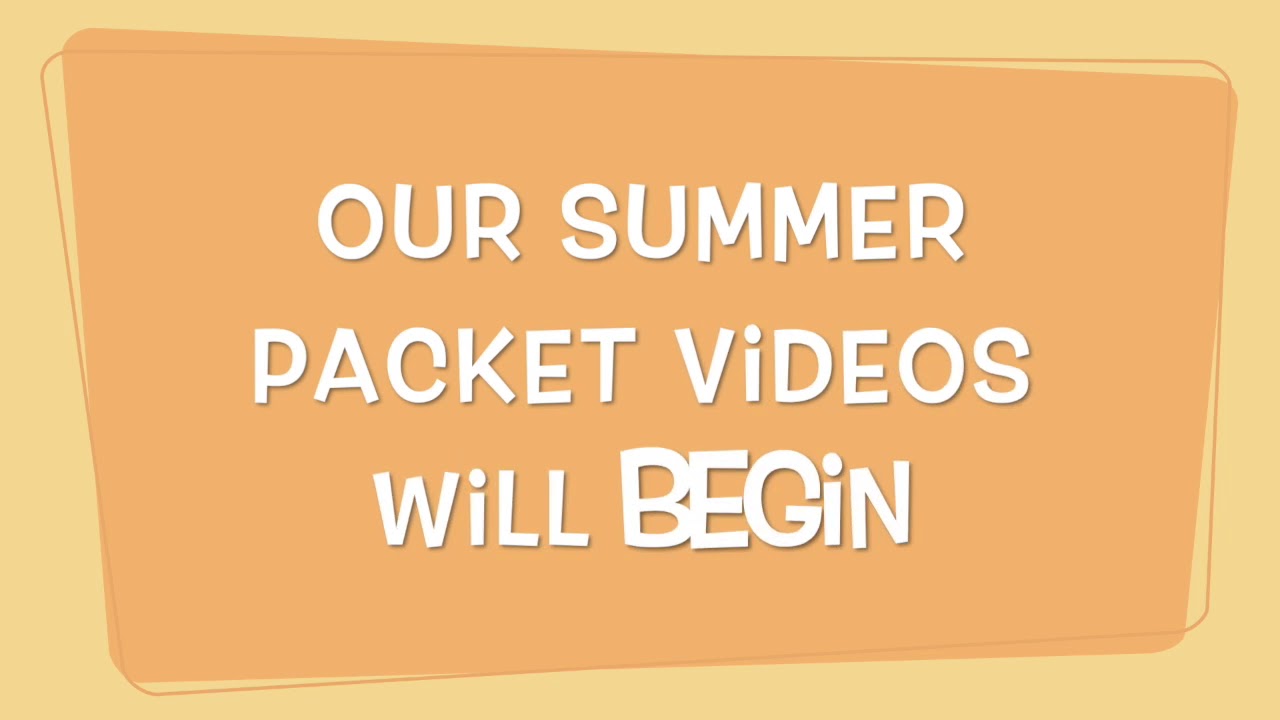 6th Grade Summer Packets!