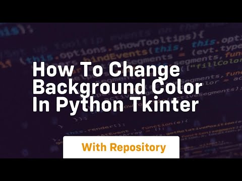 how to change background color in python tkinter