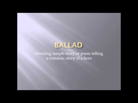 Meaning and Pronunciation of BALLAD