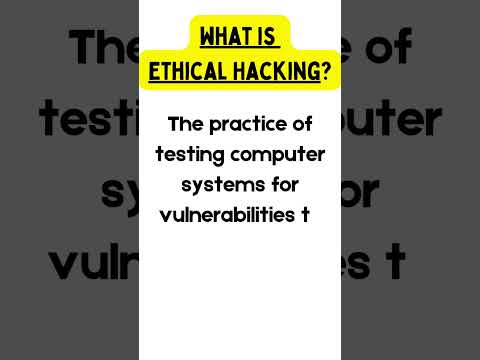 What is ethical hacking? #shorts #definition