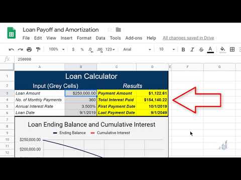 Google Sheets Loan Calculator and Interactive Amortization Table