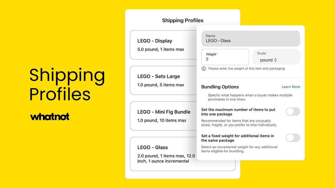 Shipping Profiles on Whatnot (2024)