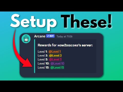 How To Setup Level Roles / Rank Roles (Arcane Bot Setup)