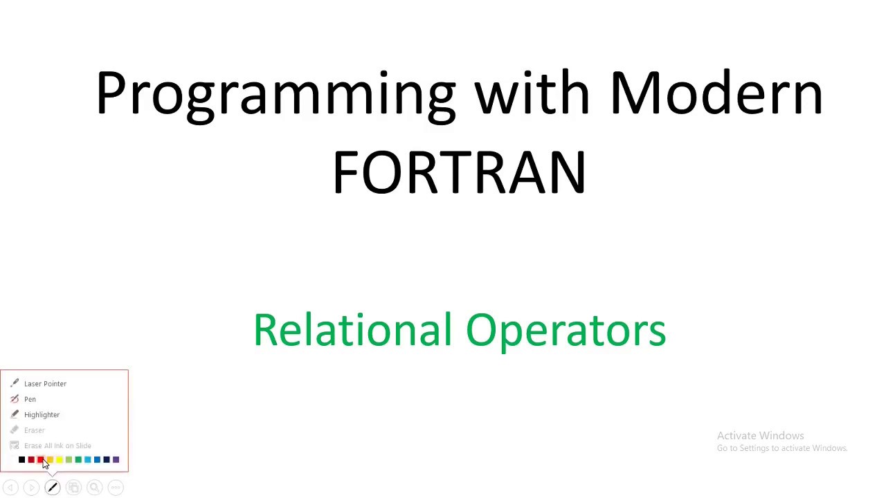 14. Programming with modern FORTRAN. Relational operators