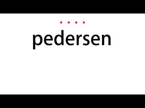 How to pronounce pedersen - Vocab Today