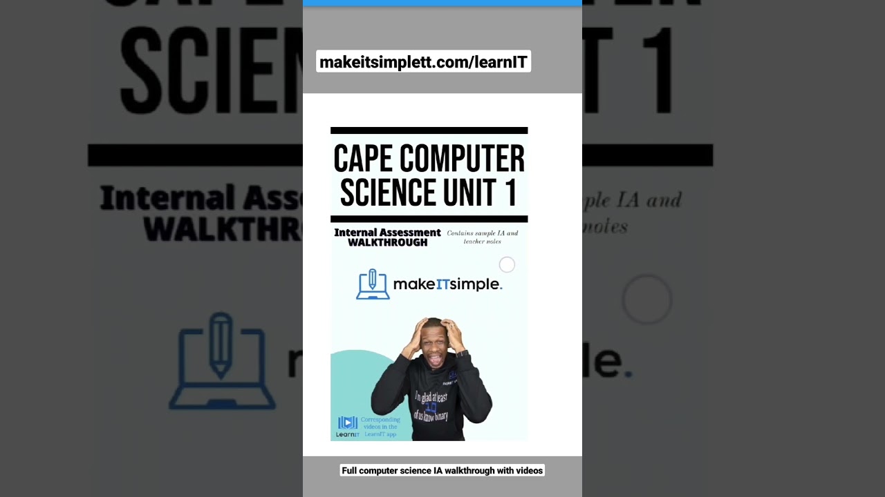 Full CAPE computer science IA walkthrough with pdf #makeitsimplett #teacher #cape