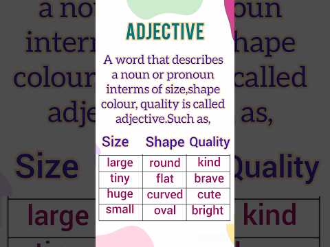 Adjective definition #adjectives