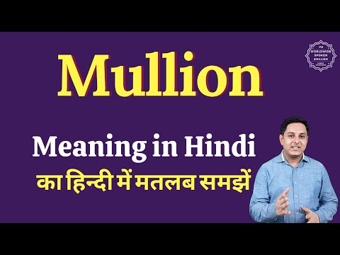 Mullion meaning in Hindi | Mullion ka matlab kya hota hai | English vocabulary words