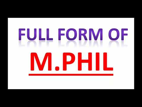 M.PHIL , full form of M.PHIL