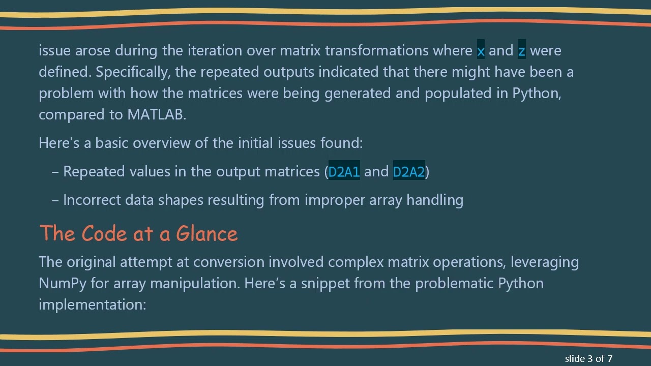 Resolving MATLAB to Python For Loop Conversion Issues