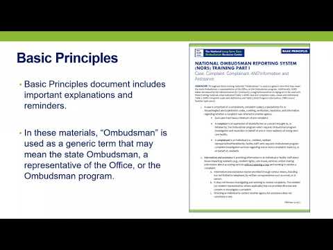 NORS Technical Assistance Open Dialogue Webinar Part I