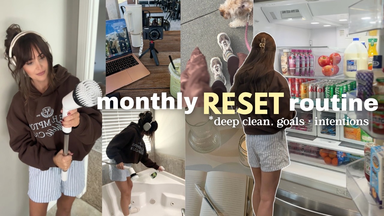 getting my life together because last month.... yikes | NEW MONTH RESET | cleaning + intentions