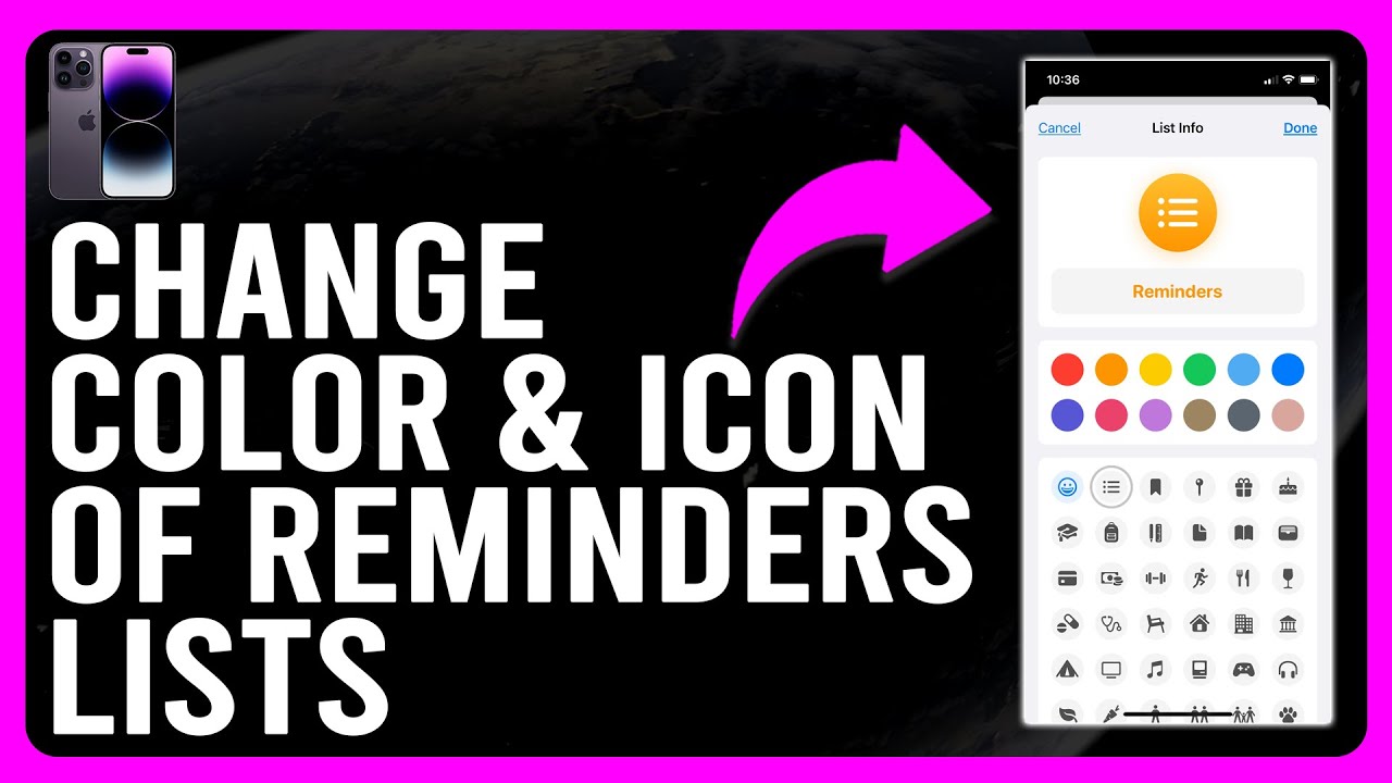 How to Change Color & Icon of Reminders Lists on iPhone (Organize Reminders on Your iPhone)