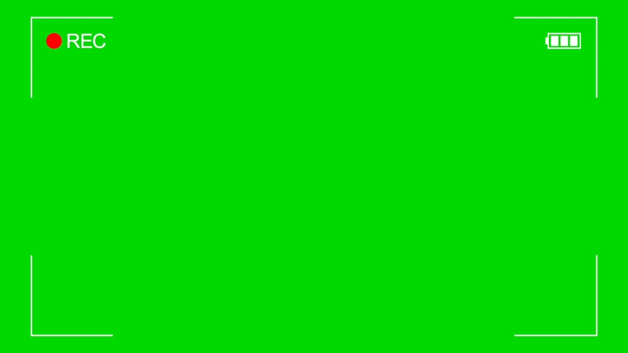 camera recording green screen