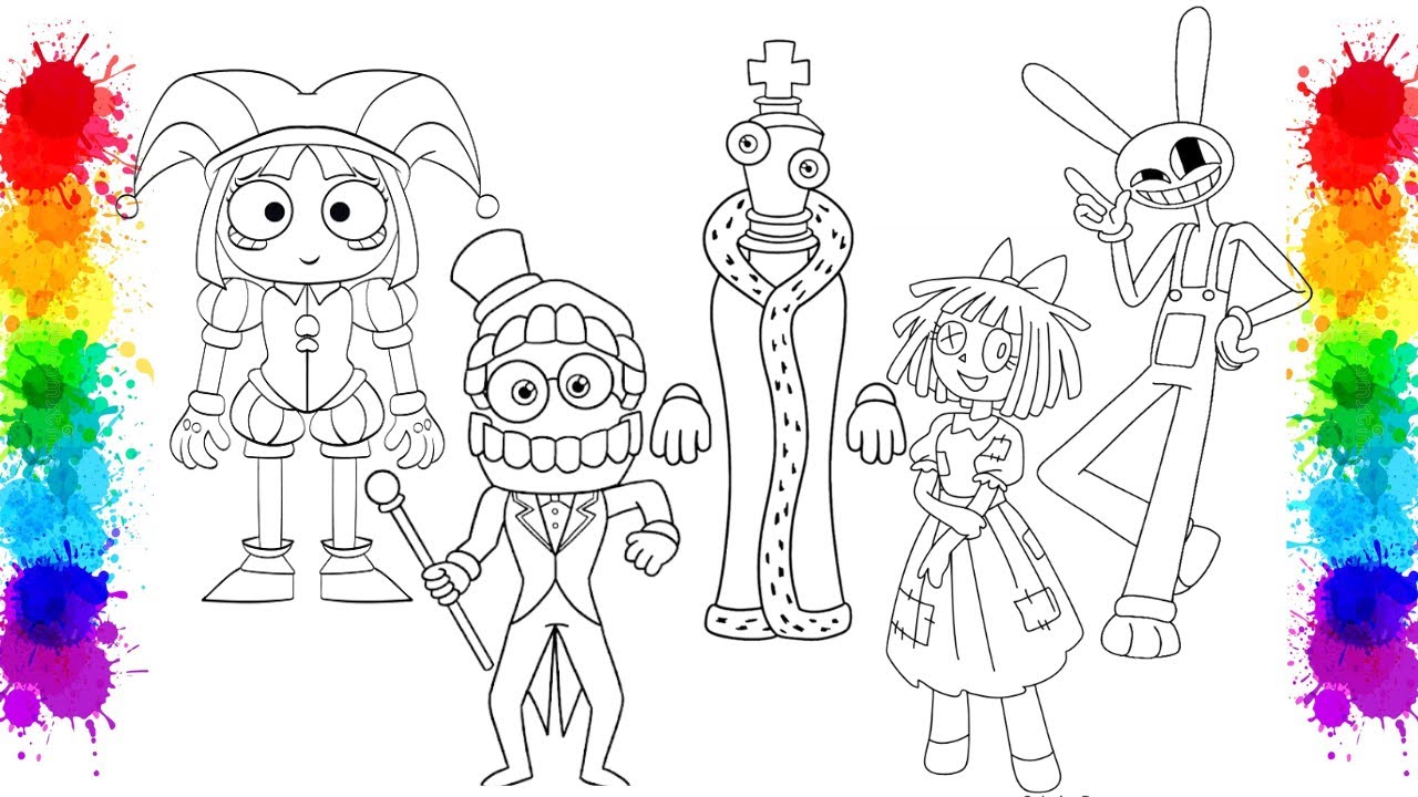 THE AMAZING DIGITAL CIRCUS/Paginas para colorear/Colorear los personajes de Circo Digital // NCS