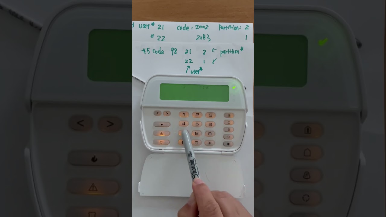 DSC PC1832 user code partition assignment