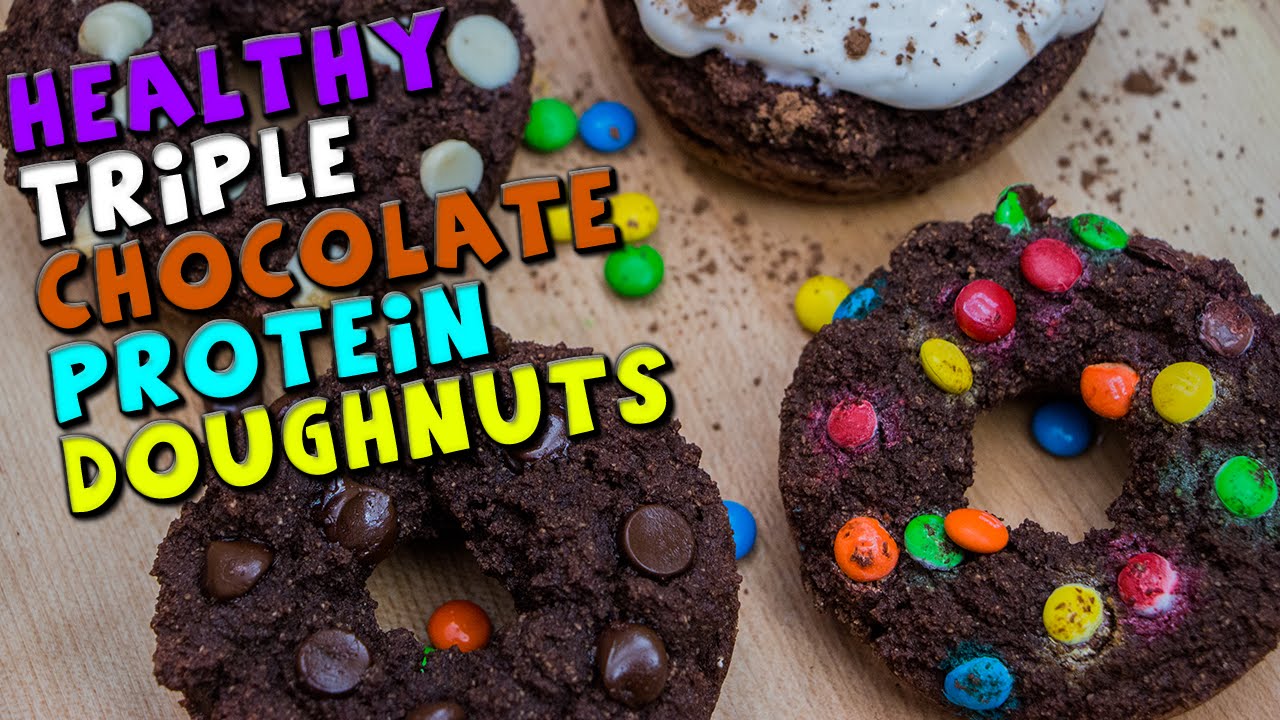 Easy Triple Chocolate Protein Doughnuts