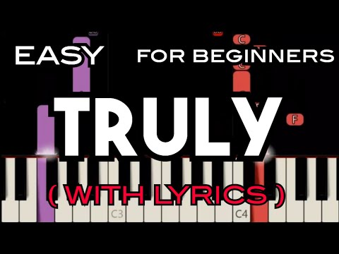 TRULY ( LYRICS ) - LIONEL RICHIE | SLOW & EASY PIANO