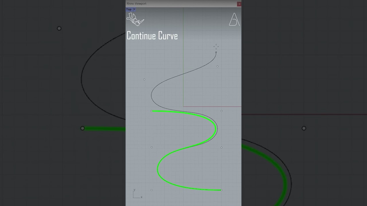 Continue Curve - Rhino Tutorial