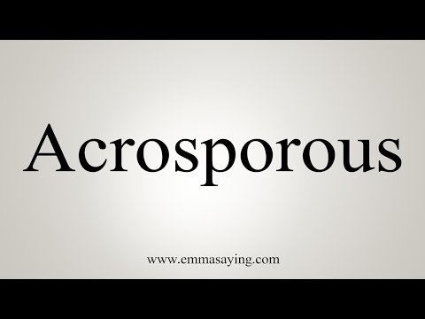 How To Say Acrosporous