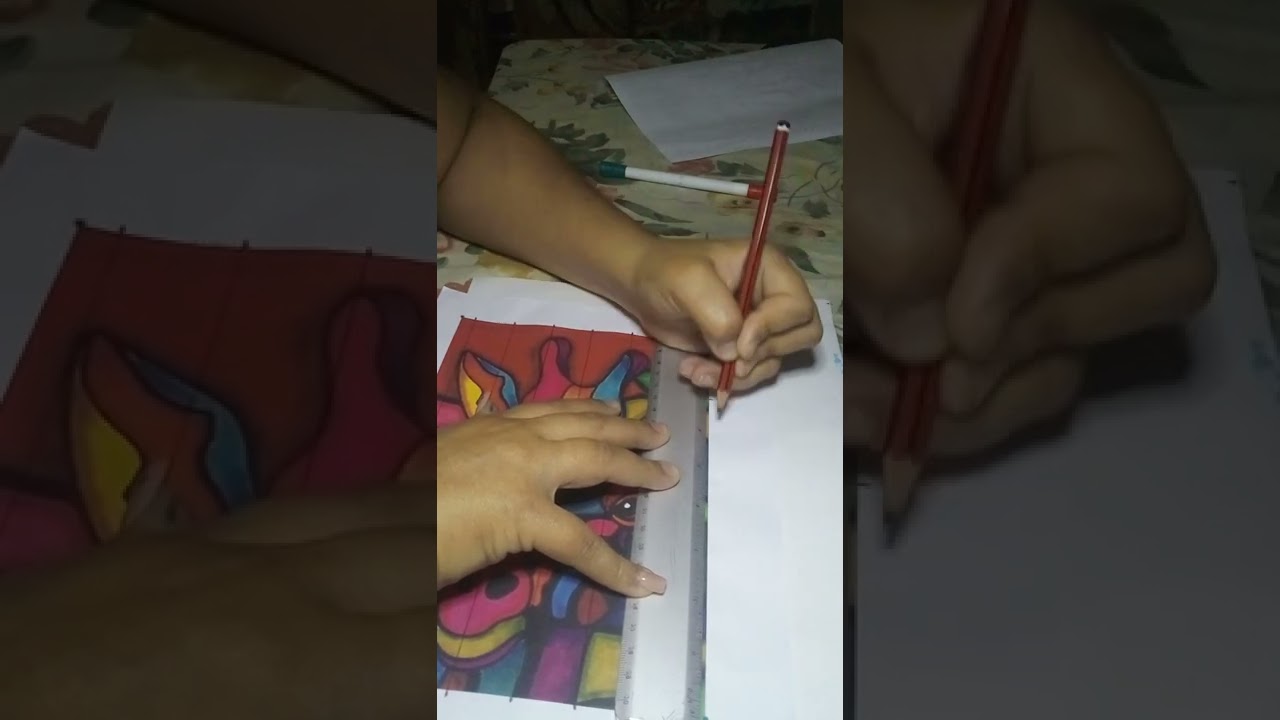 Cuadricula de la imagen a pintar 6to grado