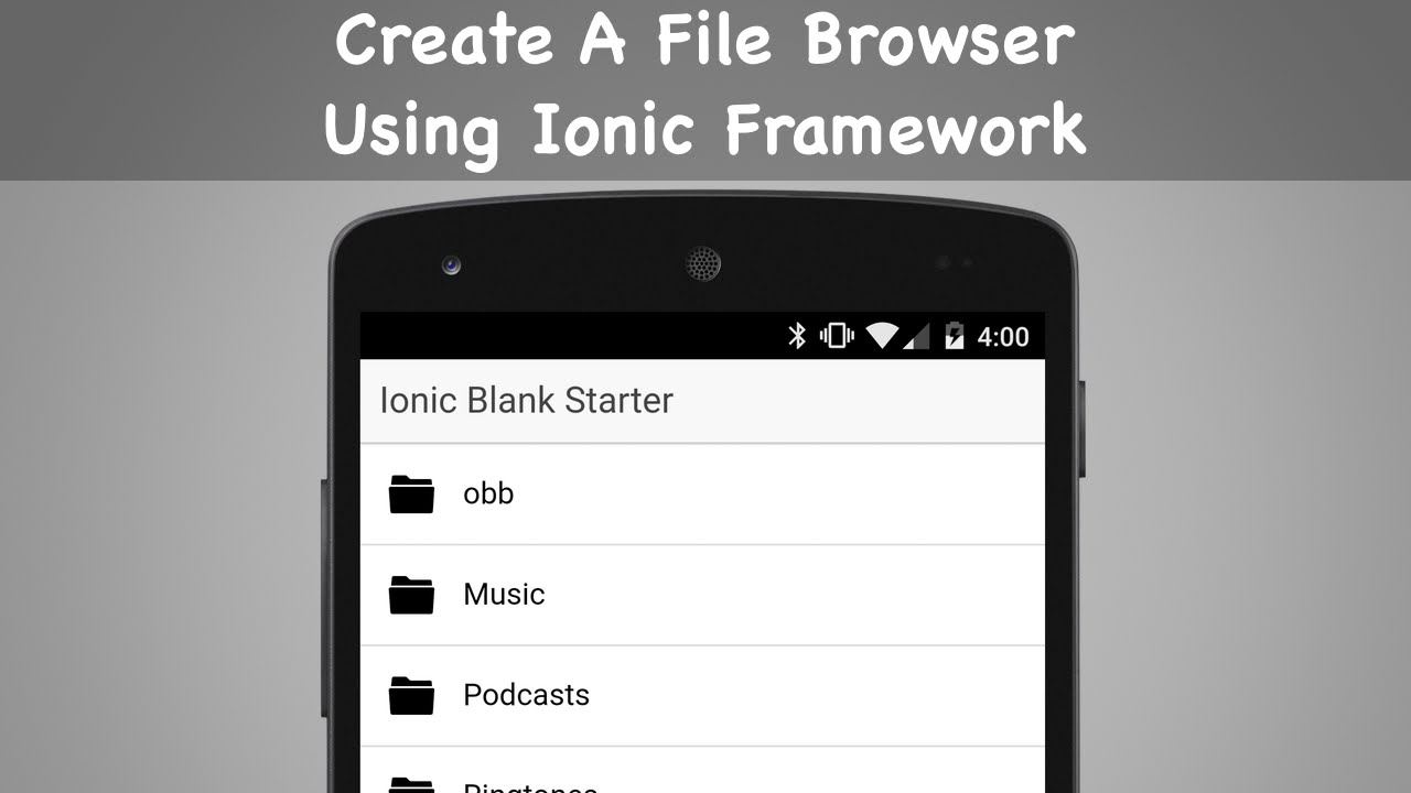 Create A File Browser Using Ionic Framework