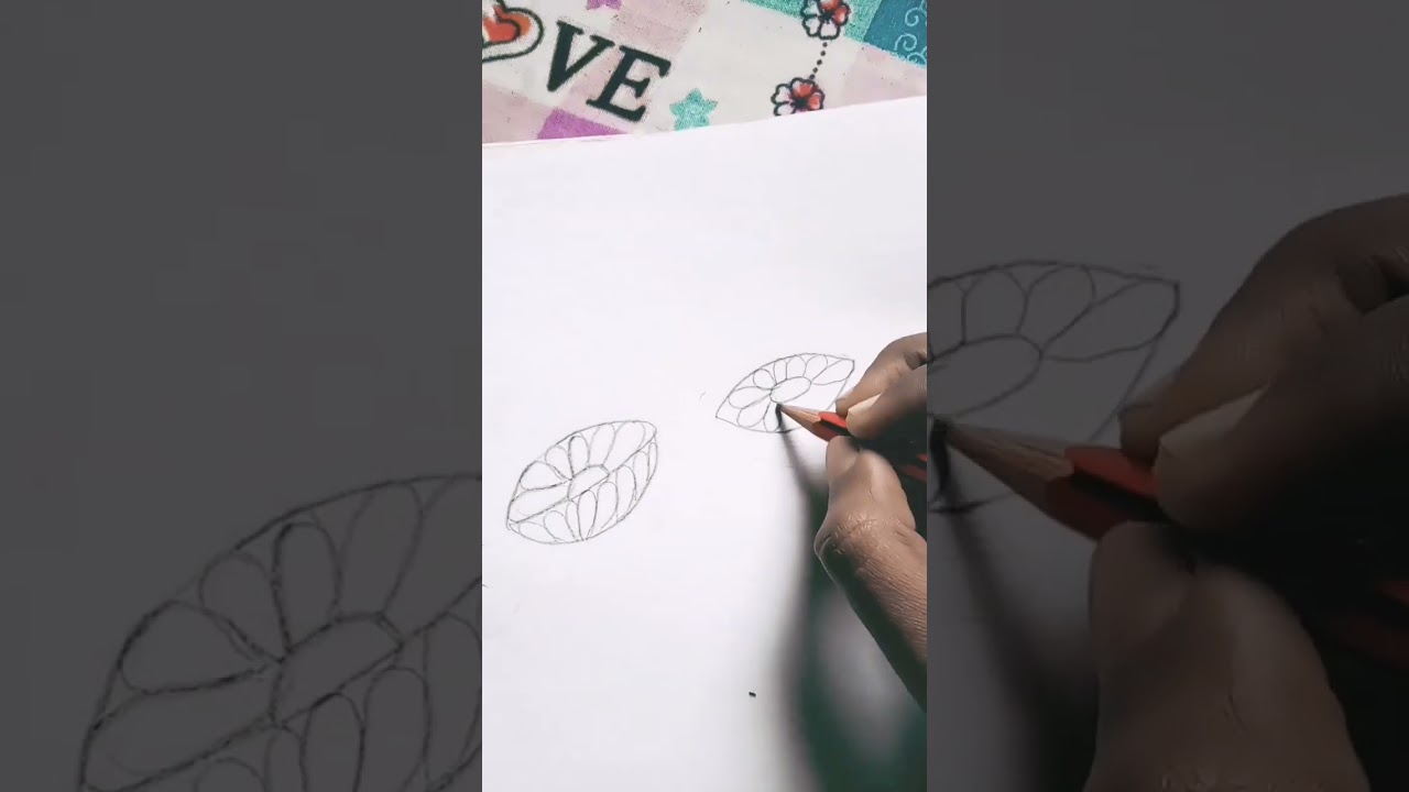 Easy flower drawing tutorial for beginners #creative Art #satisfying