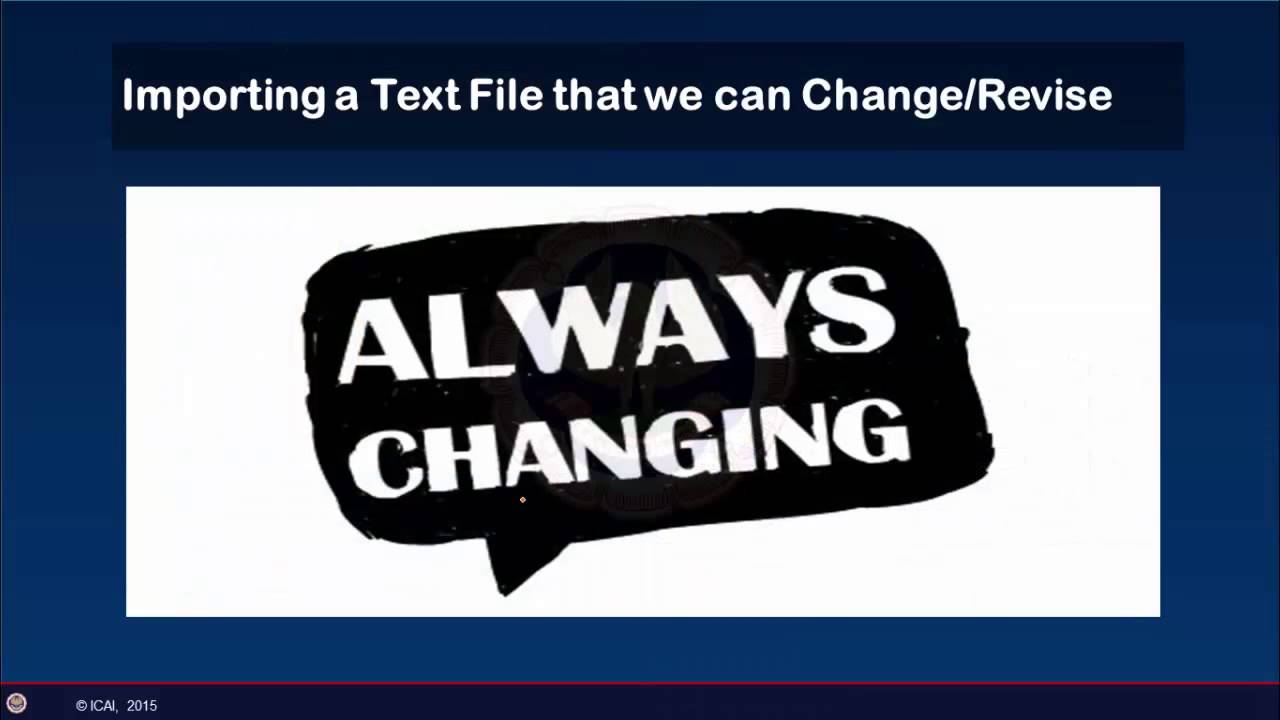 Advanced Excel- Importing/Exporting Data