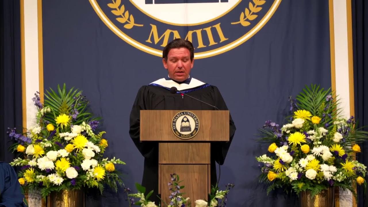 Governor DeSantis Delivers Commencement Address at Ave Maria University