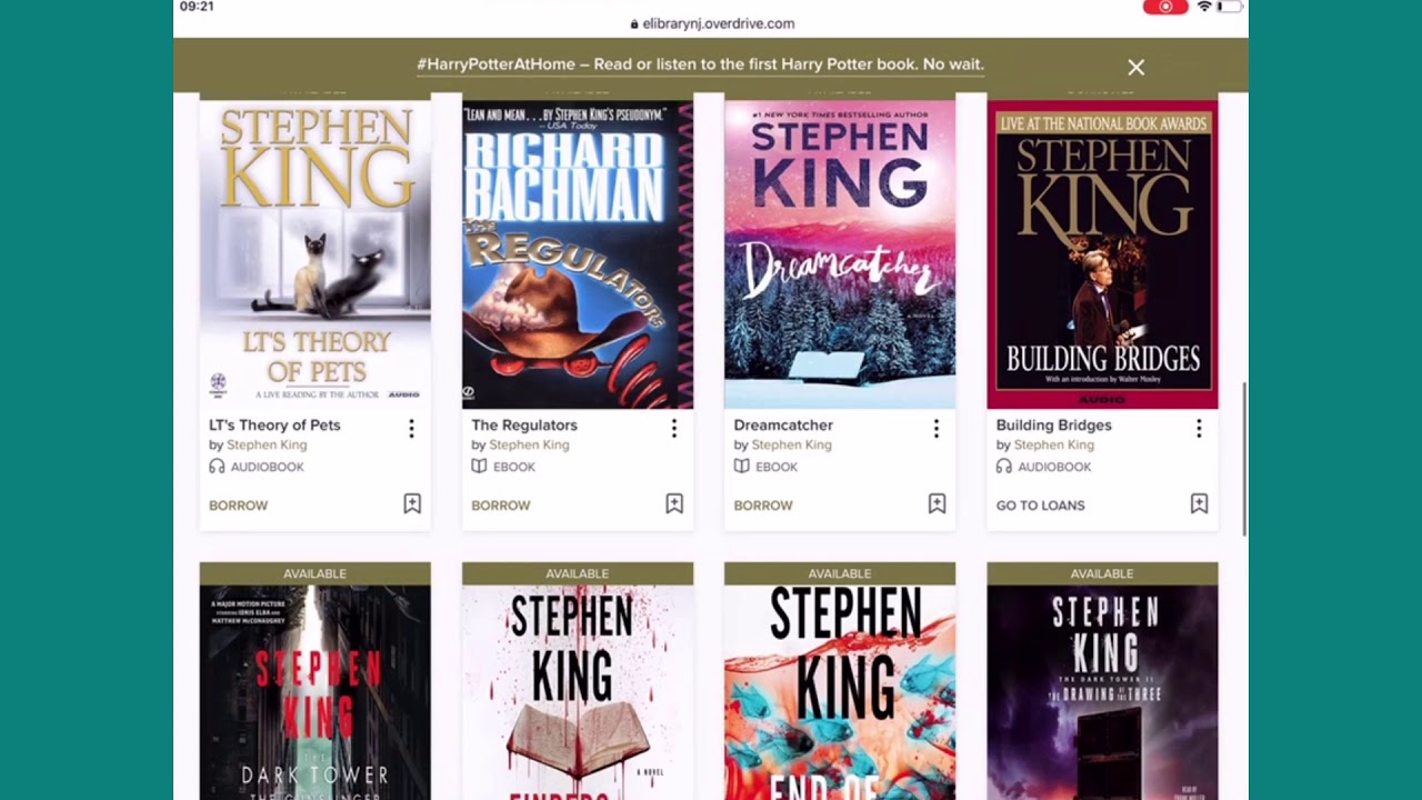 Getting started with eLibrary NJ / Overdrive / Libby