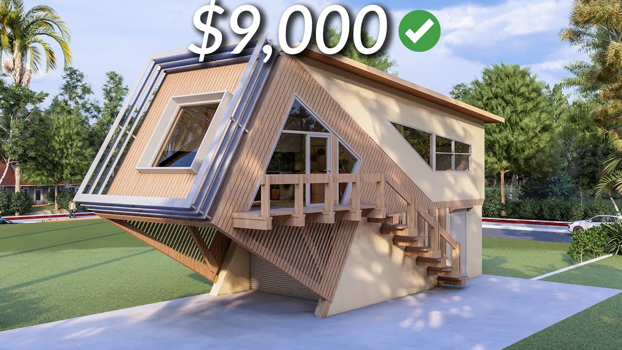 (5x12 Meters) Modern Tiny House with garage | Luxury Cabin House Tour