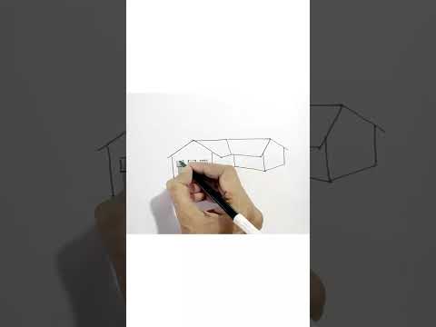 How to draw L shaped house in perspective 3d easy beginners drawing ...