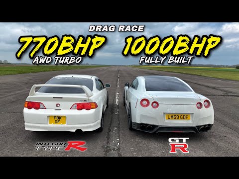 770 HP Honda Integra Type R Takes On 1,000 HP R35 Nissan GT-R With ...