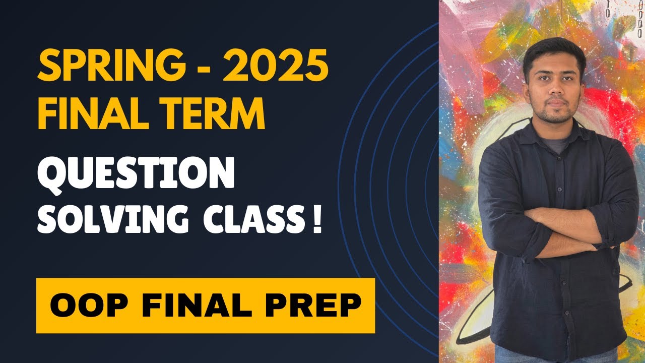 Spring 2025 OOP Final Term Question Solved  Java + UML