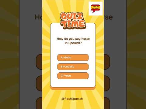 How Do You Say HORSE in Spanish? ???? | Spanish Quiz for Beginners ????????