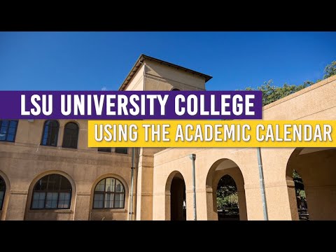 How to use the LSU Academic Calendar