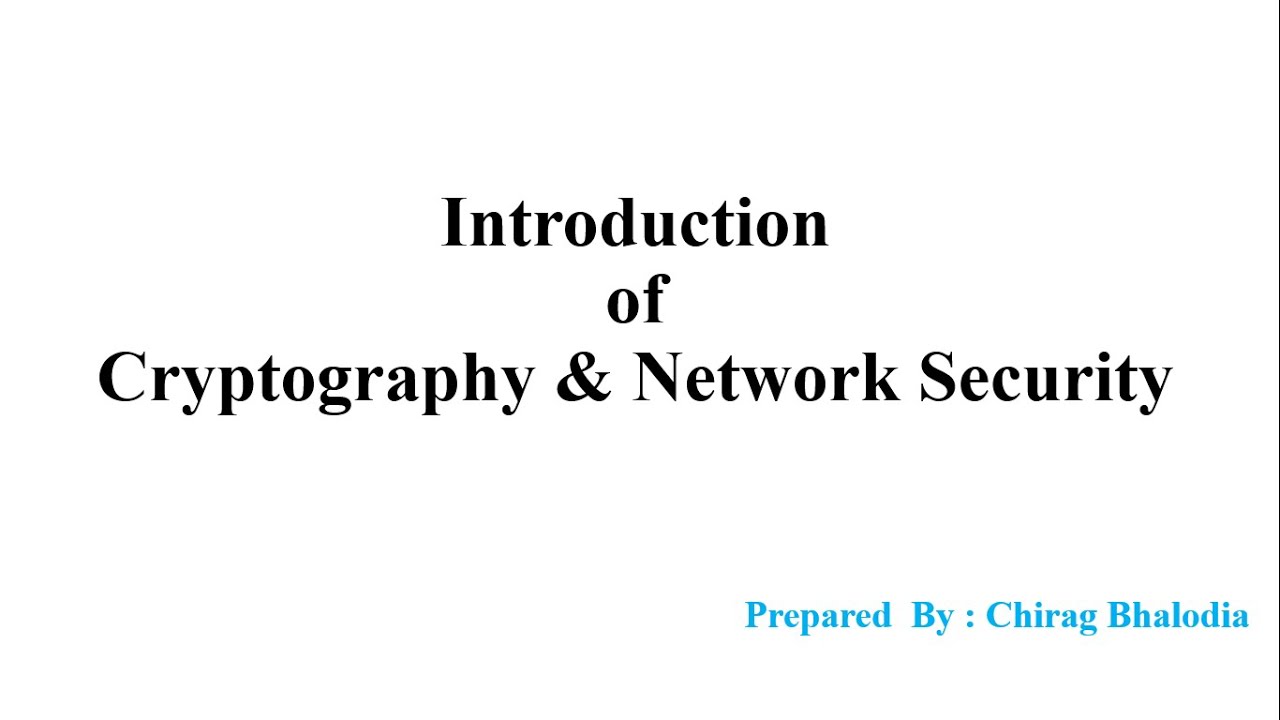 Introduction of Cryptography and Network Security | Introduction of CNS